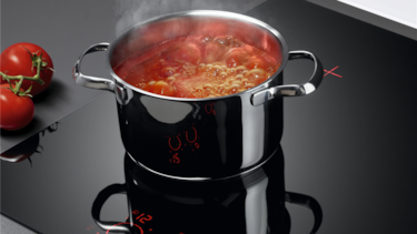 90cm 5 zone induction cooktop with ProCook - IKE95771FB | AEG