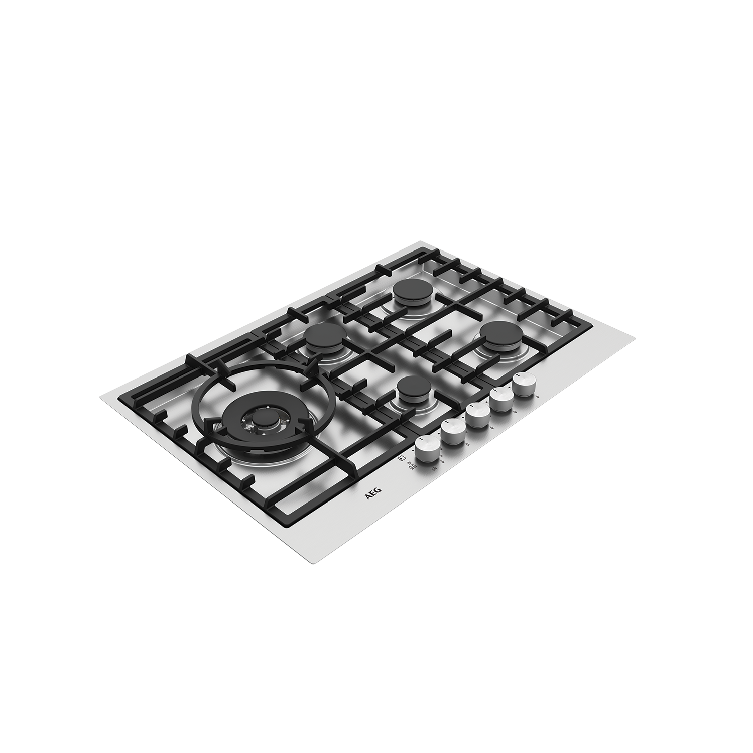 75cm 5 Burner Stainless Steel Gas Cooktop - HG75FXB | AEG
