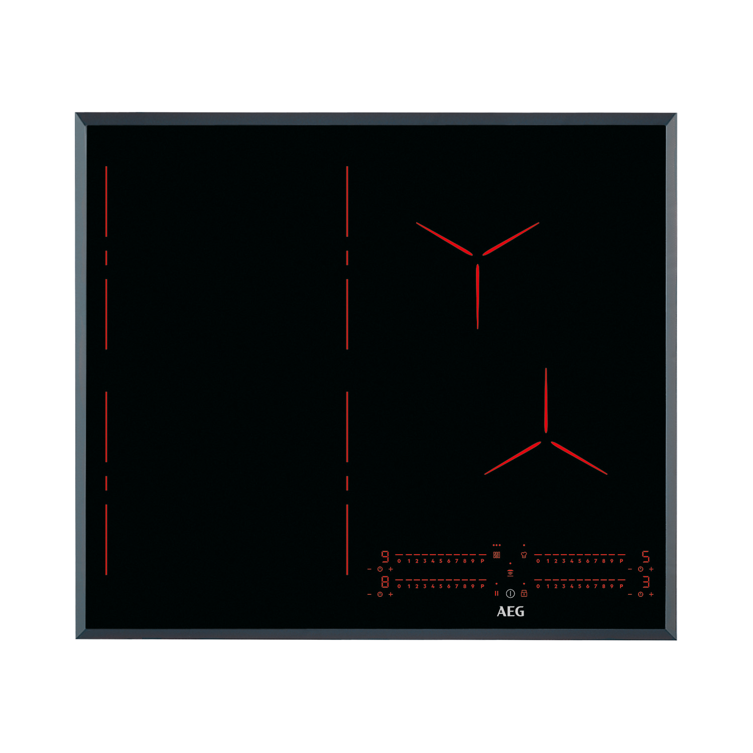 60cm 4 zone Pure black induction cooktop - IPE64571FB | AEG