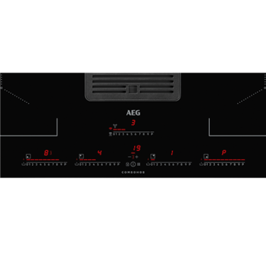 83cm induction cooktop with integrated rangehood - IDK84454IB | AEG