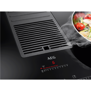 83cm induction cooktop with integrated rangehood - IDK84454IB | AEG