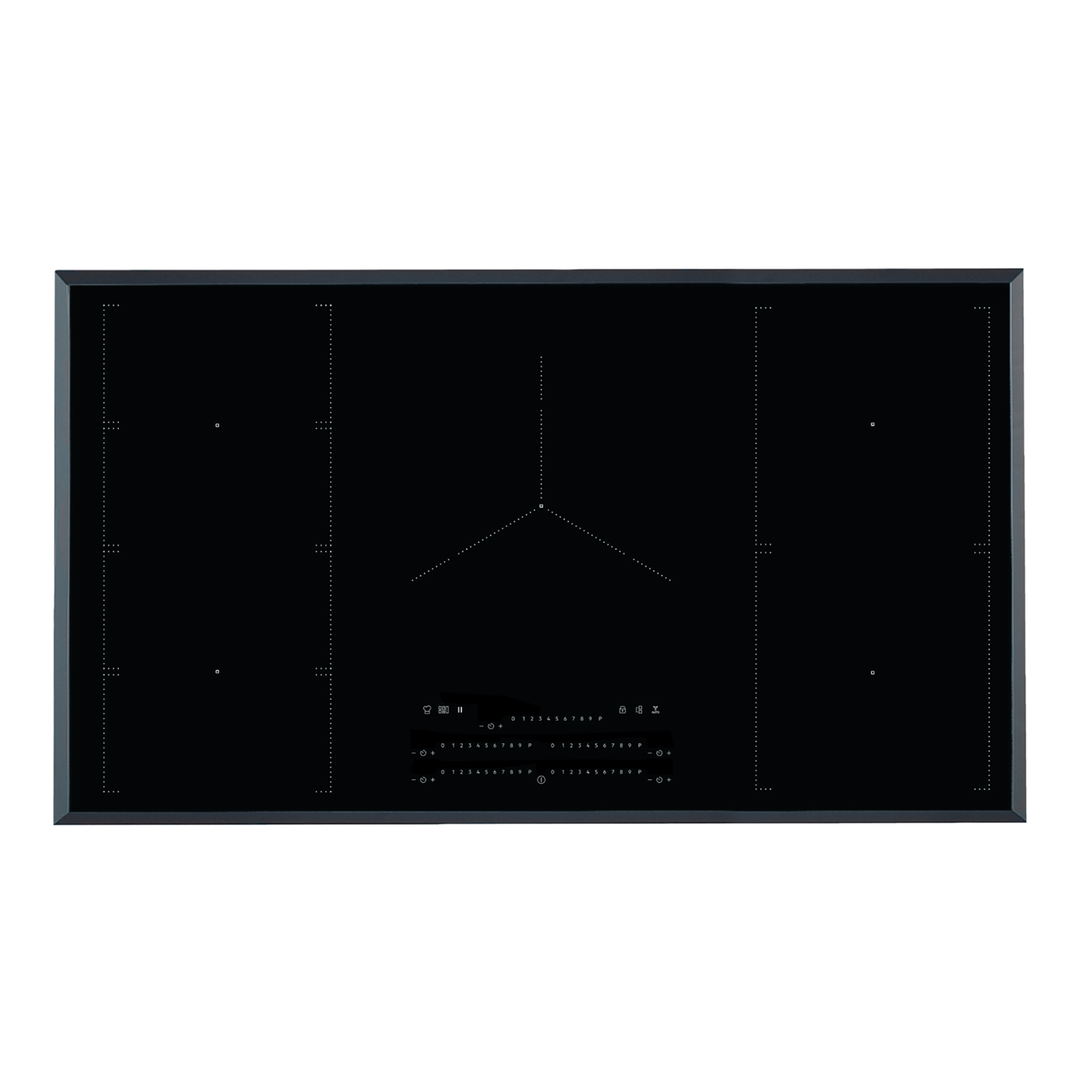 90cm 5 zone induction cooktop with ProCook - IKE95771FB | AEG