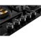 90cm 5 Burner Ceramic Glass Gas Cooktop, Black - HGC9566BB | AEG