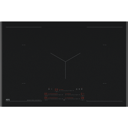 80cm 5 Zone Induction Cooktop with SaphirMatt Surface, Matte Black ...