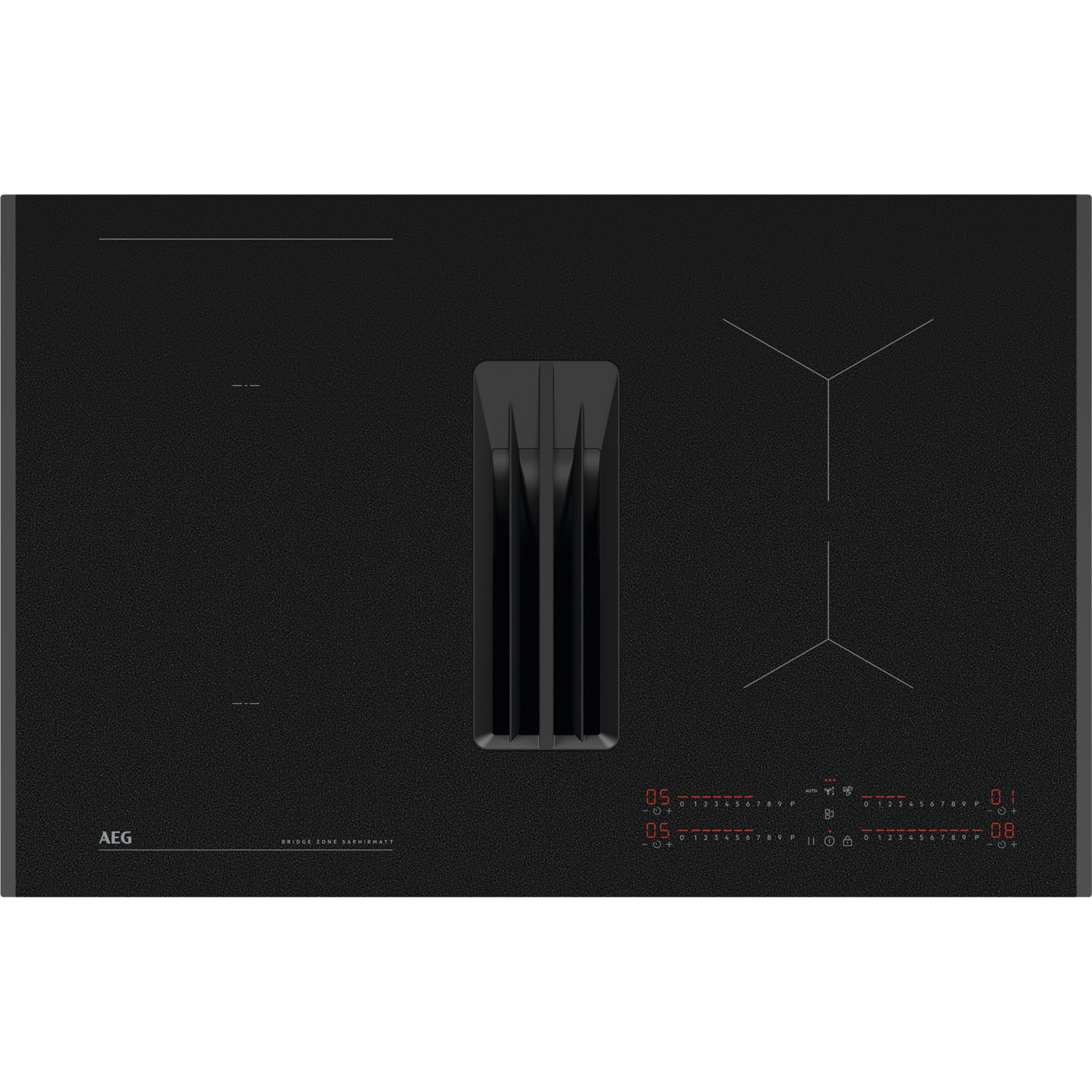 80cm 4 Zone Combo Induction Cooktop with SaphirMatt Surface, Matte ...